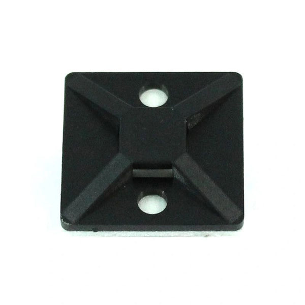 Cable Tie Mounting Base Black 4 Way-Adhesive and # 4 Screw – RaceWire ...